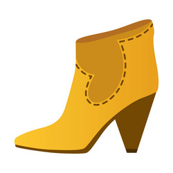 High red women boot cartoon Royalty Free Vector Image