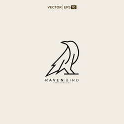 Raven logo icon designs Royalty Free Vector Image