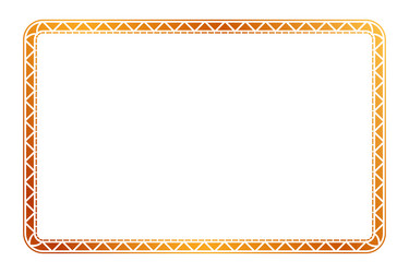 Simple gold golden basic shape frame Royalty Free Vector