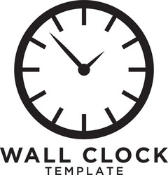 Wall clock logo icon design template Royalty Free Vector
