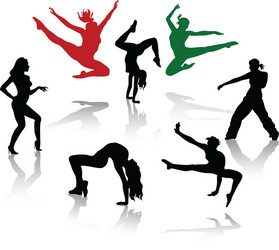 Women dancers Royalty Free Vector Image - VectorStock