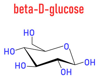 Glucose dextrose or grape sugar molecule Vector Image