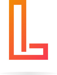 Initial l gaming esport logo design modern Vector Image