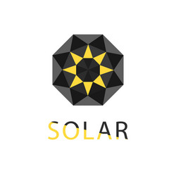 Solaria logo design symbol icon Royalty Free Vector Image
