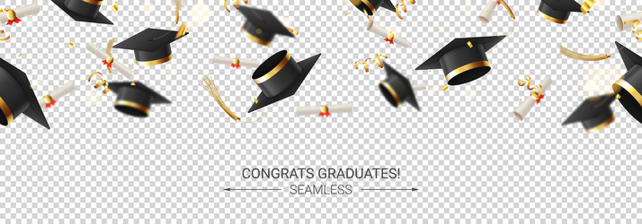 Graduation seamless pattern background Royalty Free Vector