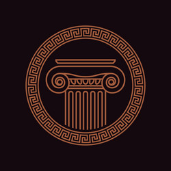 Capital of a medieval cathedral corinthian column Vector Image