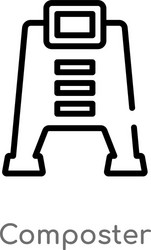 Compost outline icon isolated line from general Vector Image