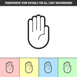 Stop sign hand stops Royalty Free Vector Image