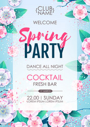 Hello spring romantic poster Royalty Free Vector Image