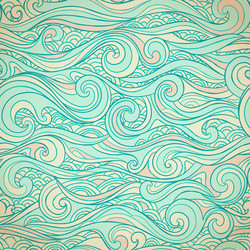 Vintage waves Royalty Free Vector Image - VectorStock