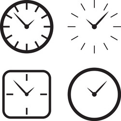 Wall clock logo icon design template Royalty Free Vector