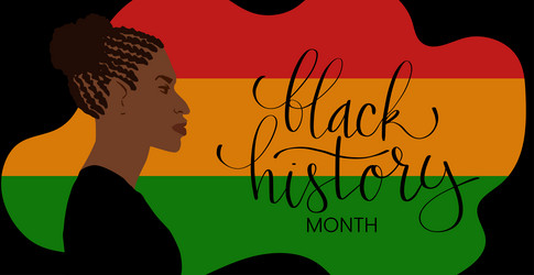 Black history month february banner Royalty Free Vector