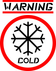 Low temperature warning sign ice cold symbol Vector Image