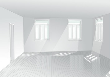 Empty white room Royalty Free Vector Image - VectorStock