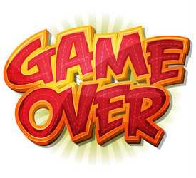 Game over icon for design interface message Vector Image