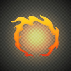 Fire circle ring of flame Royalty Free Vector Image