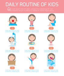 Infographics business man daily life routine Vector Image