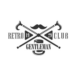 Vintage fashion club label design Royalty Free Vector Image
