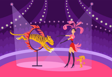 Cartoon circus arena indoor area Royalty Free Vector Image