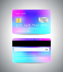 Realistic detailed credit card Royalty Free Vector Image