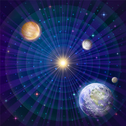 Solar system planets spinning Royalty Free Vector Image