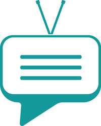 Tv talk show logo icon Royalty Free Vector Image