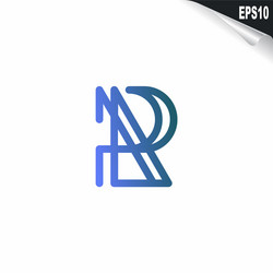 Rr logo monogram shield crown luxury design Vector Image