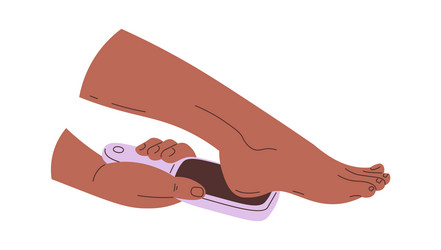 Foot spa procedure with salt Royalty Free Vector Image