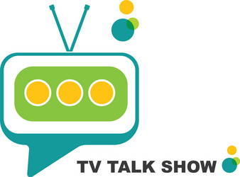 Tv talk show logo icon Royalty Free Vector Image