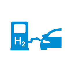 Line car hydrogen station icon Royalty Free Vector Image