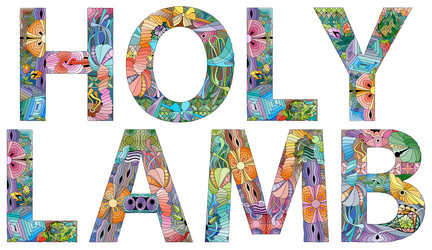 Holy lamb decorative entangle object Royalty Free Vector