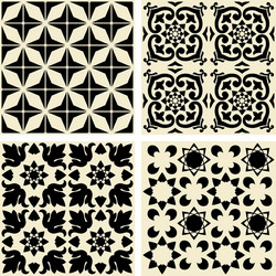 Lisbon geometric azulejo tile pattern Royalty Free Vector