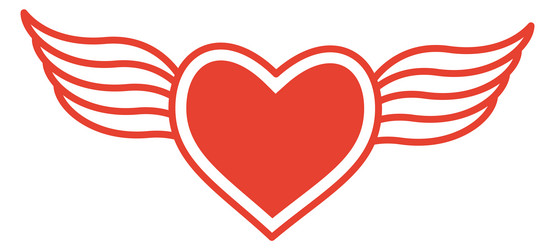 Heart symbol silhouette Royalty Free Vector Image