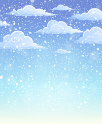 Winter cloud theme image 1 Royalty Free Vector Image