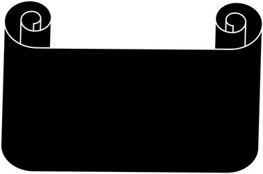 Black paper title scroll Royalty Free Vector Image