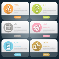 Flat mobile ui design Royalty Free Vector Image