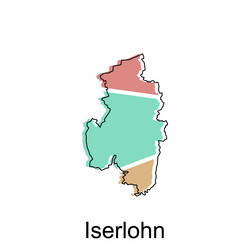 Map of greven modern outline high detailed Vector Image