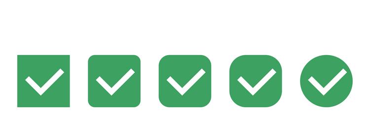 Simple minimalistic line check mark icon Vector Image
