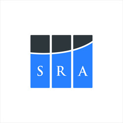 Sra letter logo design on black background Vector Image