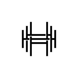 Triple h monogram hhh letter hipster retro Vector Image