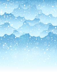 Winter cloud theme image 1 Royalty Free Vector Image