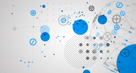 Abstract technology half - sphere background Vector Image