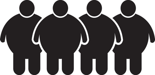 Fat people icon design Royalty Free Vector Image