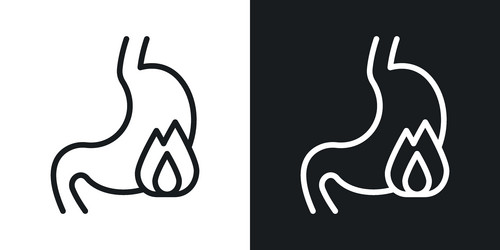Heartburn icon Royalty Free Vector Image - VectorStock