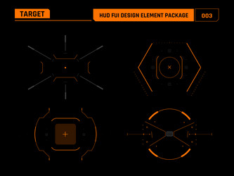 Hud gui fui callout design elements set Royalty Free Vector