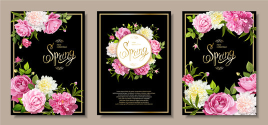 Spring collection background Royalty Free Vector Image