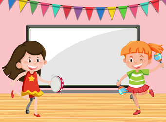 Kids Playing In Classroom Clipart