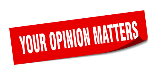 Your opinion matters sticker your opinion matters Vector Image