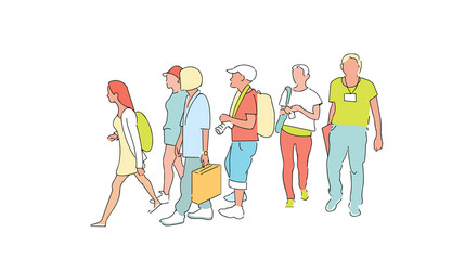 Walking Group Vector Images (over 12,000)