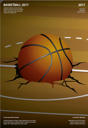Basketball poster advertising Royalty Free Vector Image